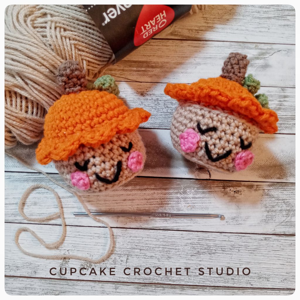 Easy Crochet Pumpkin Cupcake Amigurumi Pattern - Cupcake Crochet Studio